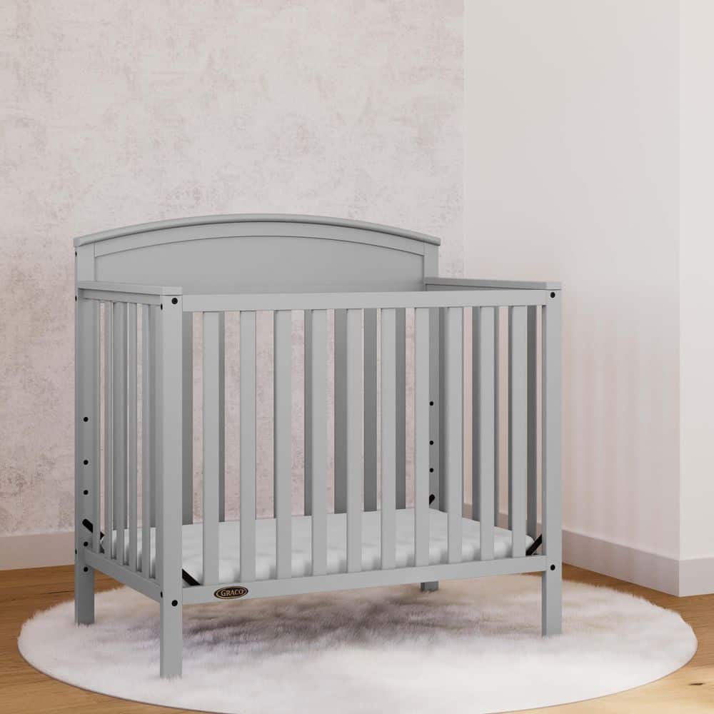 Graco Benton Pebble Gray 4-in-1 Convertible Mini Crib 04511-40F - The ...