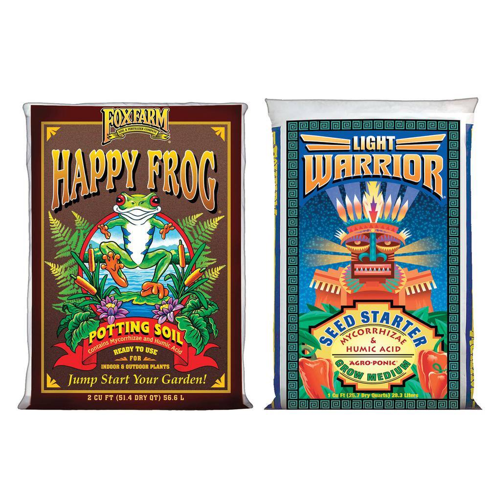 FOXFARM Light Warrior Seed Germinator and Happy Frog Plant Soil Mix ...