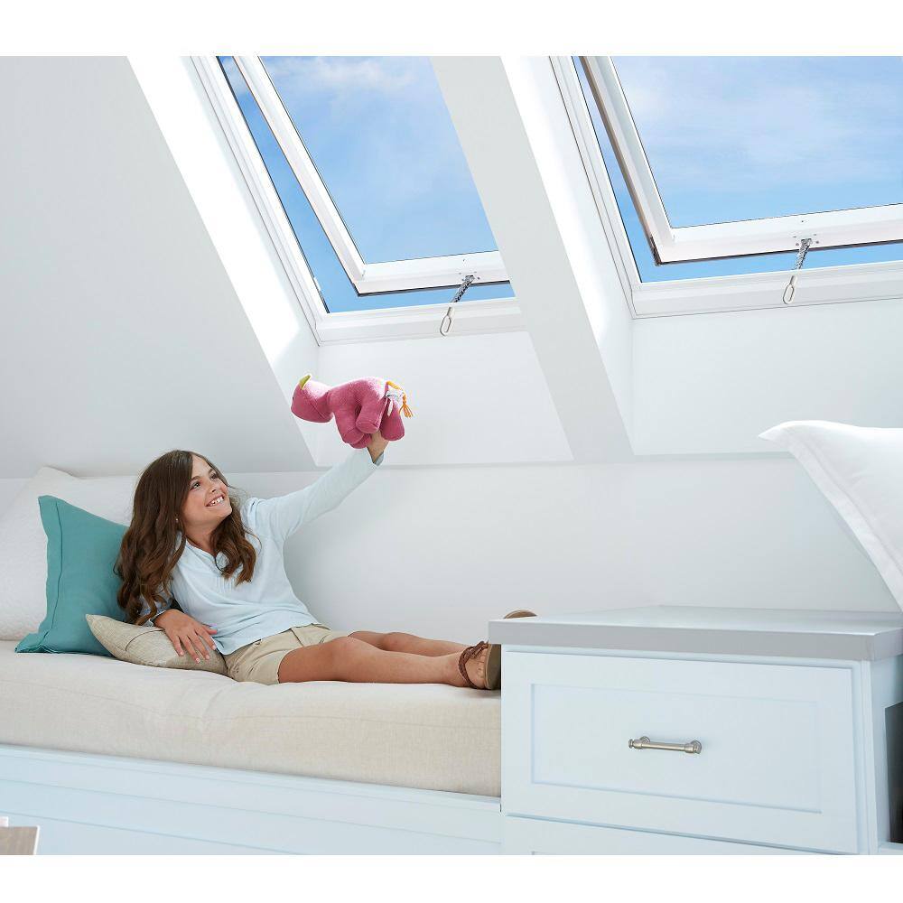 Buy 21 in. x 26-7/8 in. Fresh Air Venting Deck-Mount Skylight with ...