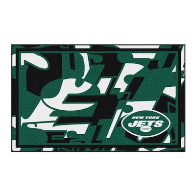 FANMATS New York Jets Patterned 1.5 ft. x 2.5 ft. XFIT Design Starter ...