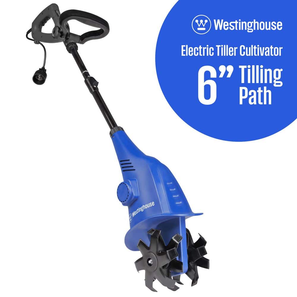 Westinghouse 6 in. 2.5 Amp Electric Garden Mini Tiller Cultivator ...