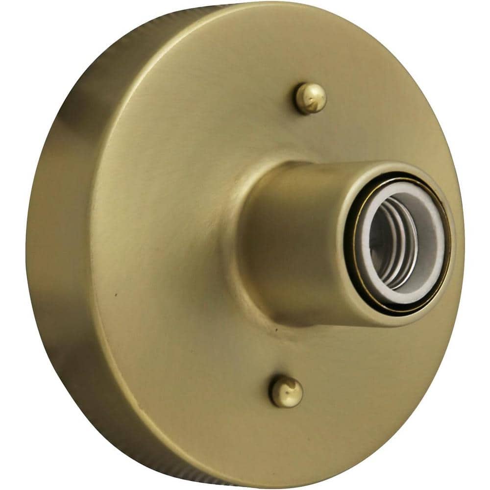 Sunlite 6 in. 1-Light Round Brass Flush Mount with No Bulbs Included (1 ...