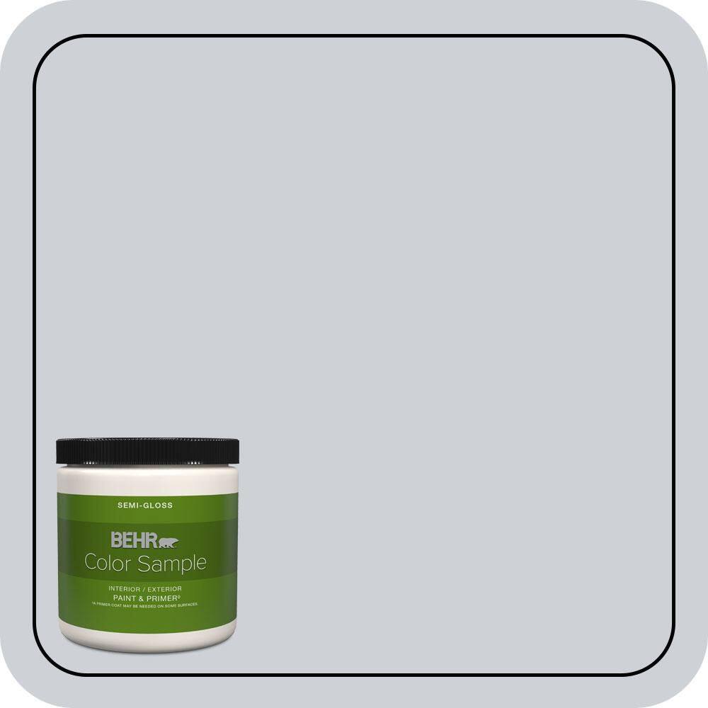 BEHR PREMIUM PLUS 8 oz. #MQ3-61 Moonlit Snow Semi-Gloss Interior ...