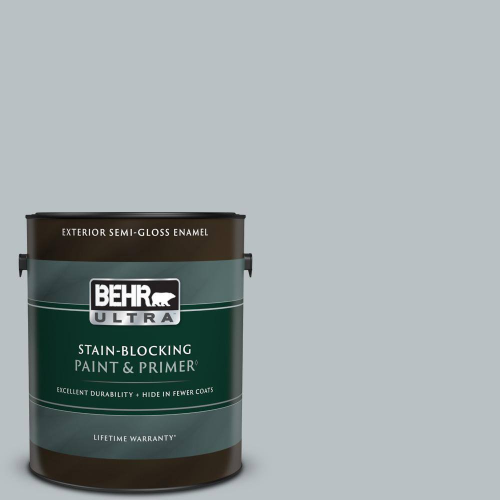 BEHR ULTRA 1 gal. #MQ5-31 Distant Star Semi-Gloss Enamel Exterior Paint ...