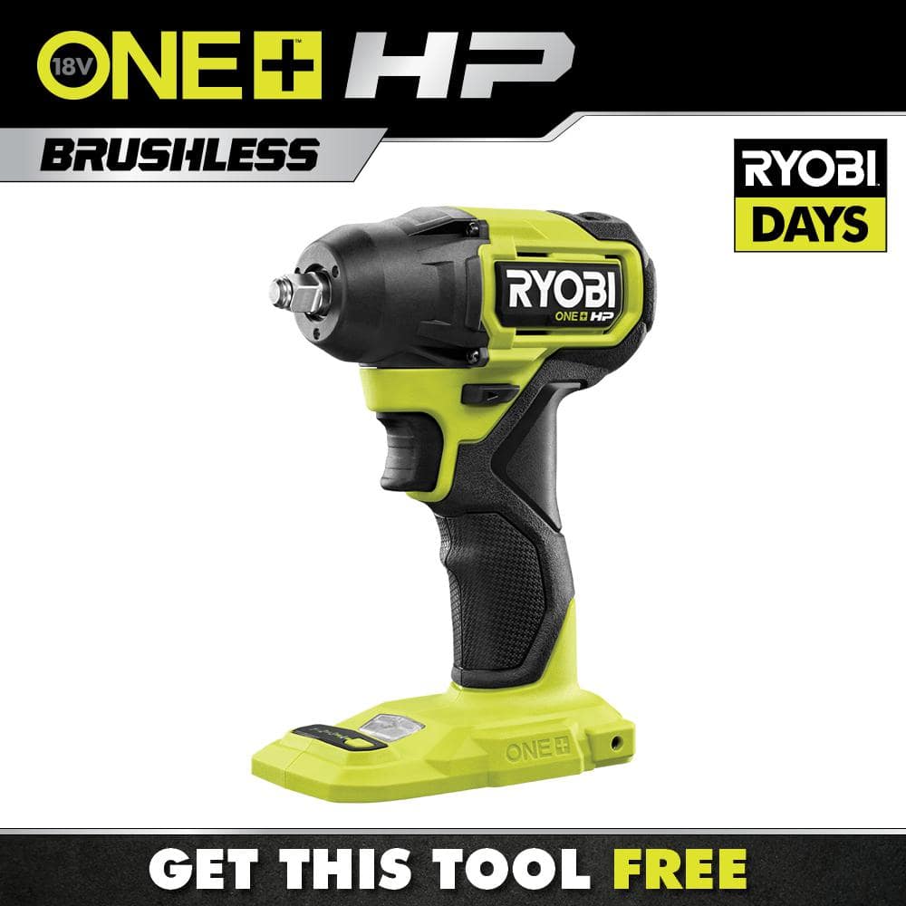 RYOBI ONE+ HP 18V Brushless Cordless Compact 3/8 in. Impact Wrench ...