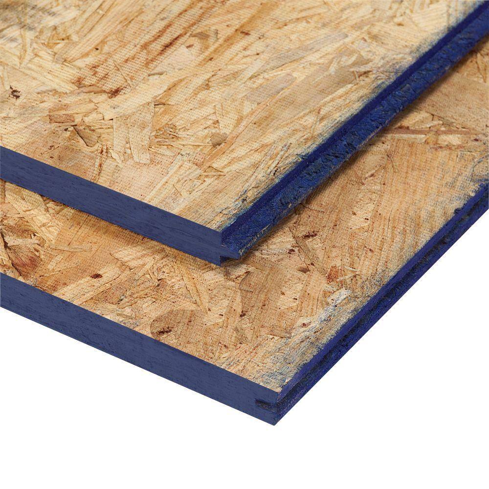 Blue Ribbon 23/32 in. x 8 ft. x 4 ft. Southern Pine Full Face Subfloor Tongue and Groove ...