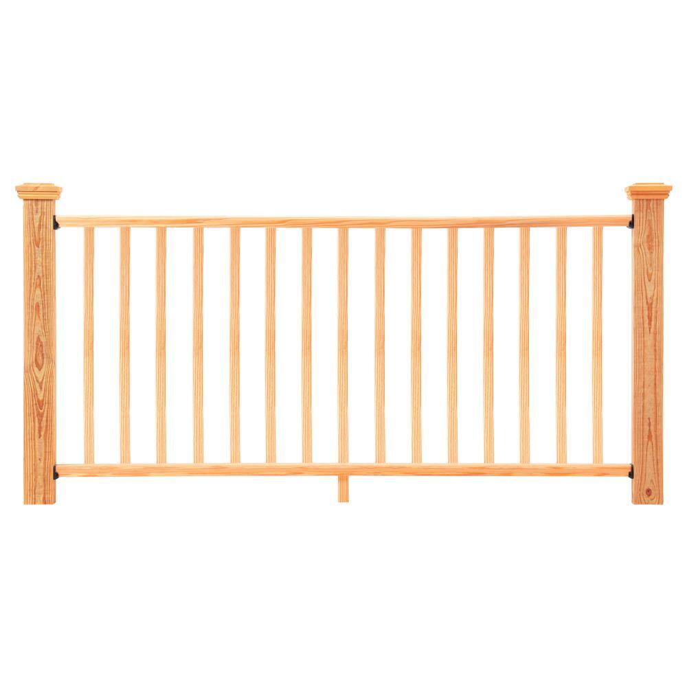 ProWood 6 ft. Cedar-Tone Southern Yellow Pine Moulded Rail Kit with SE ...