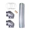 Smart Choice 8 ft. Semi-Rigid Dryer Vent Kit with Close Elbows ...