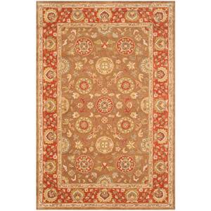 SAFAVIEH Heritage Rust/Beige 9 ft. x 12 ft. Border Area Rug HG734D-912 ...