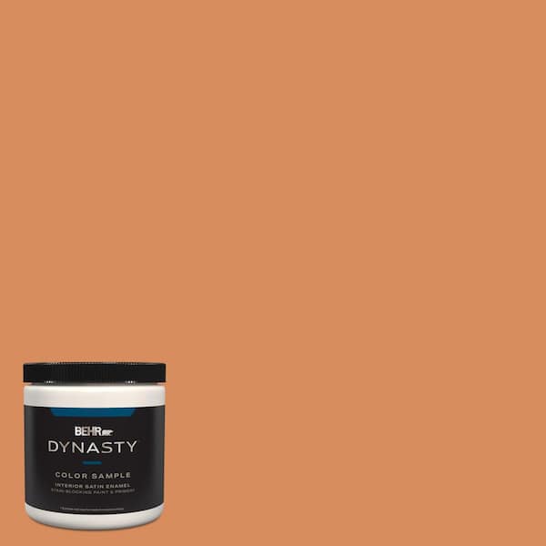 BEHR DYNASTY 8 oz. #M220-6A Blazing Autumn Satin Enamel Stain-Blocking ...