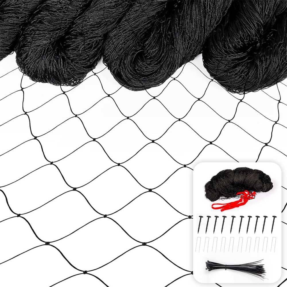 .N/A 50 ft. x 50 ft. Heavy Duty Mesh Netting for Chicken Coop, Garden ...