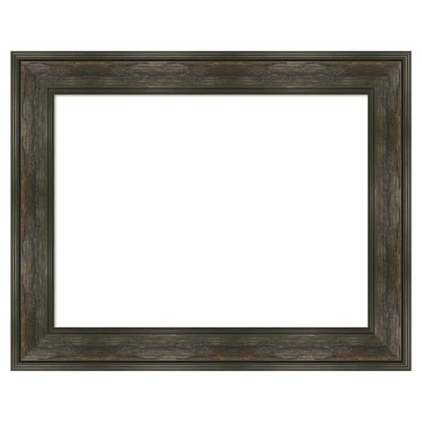 Amanti Art Rail Rustic Char 30 in. x 24 in. Polystyrene Framed Dry ...