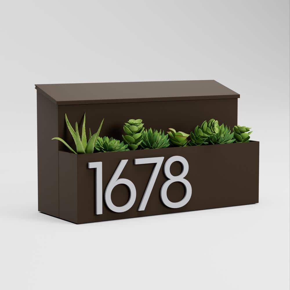 POST & PORCH The Garden Wall-Mounted Mailbox garden-brown - The Home Depot