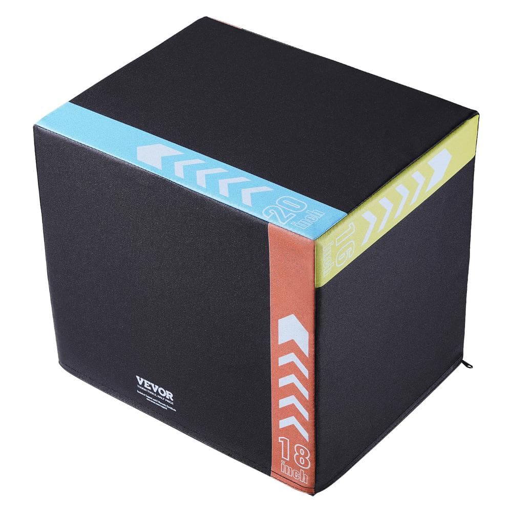 SKYSHALO 3 in. 1 Plyometric Jump Box 20/18/16 in. Cotton Plyo Box ...