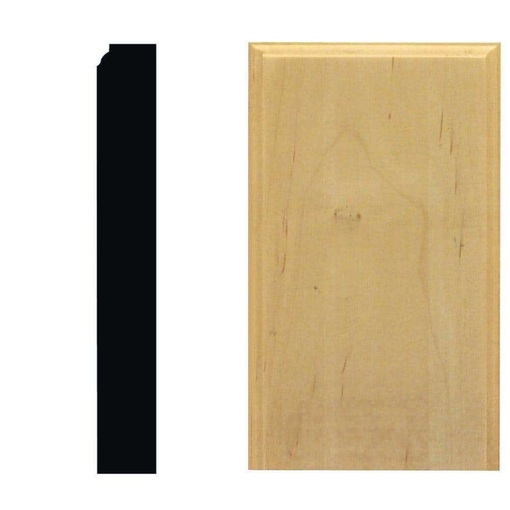 HOUSE OF FARA 7/8 in. x 3-1/2 in. x 6 in. Maple Plinth Block Moulding ...