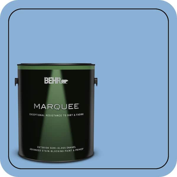 BEHR MARQUEE 1 gal. #PPU15-12 Bluebird Semi-Gloss Enamel Exterior Paint ...