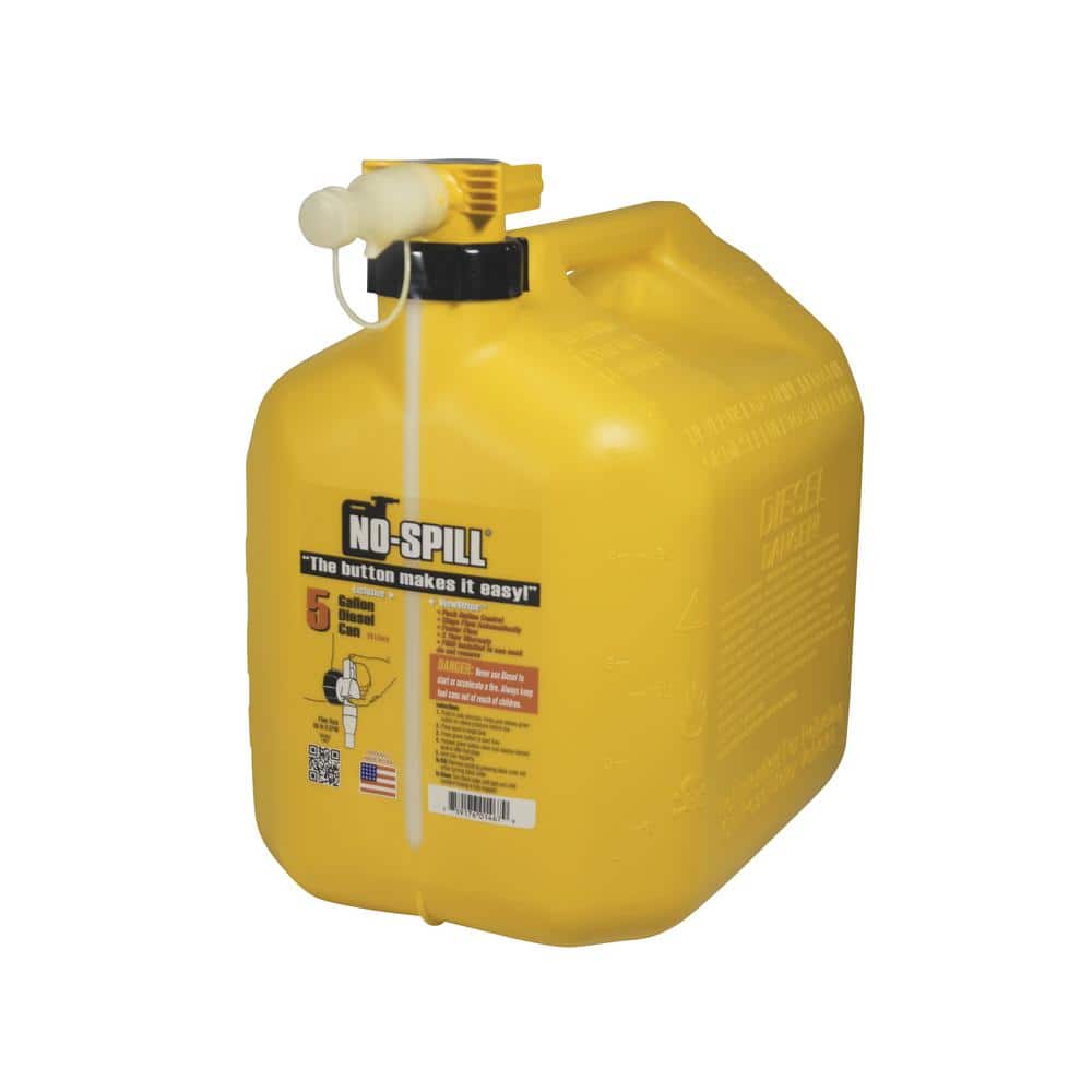 No Spill 5 Gal. Diesel Can w/View-Stripe 1467 - The Home Depot