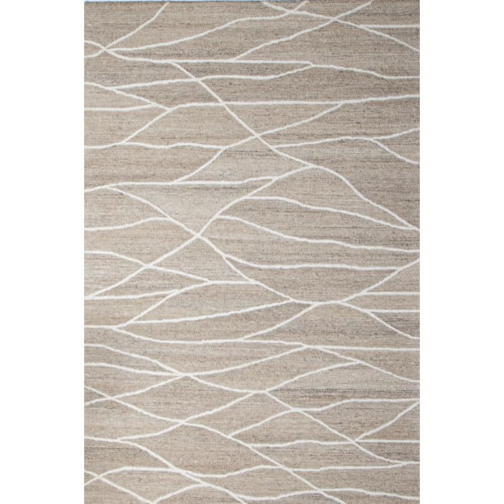BASHIAN Verona Beige 5 ft. x 8 ft. (5 ft. x 7 ft. 6 in.) Geometric ...