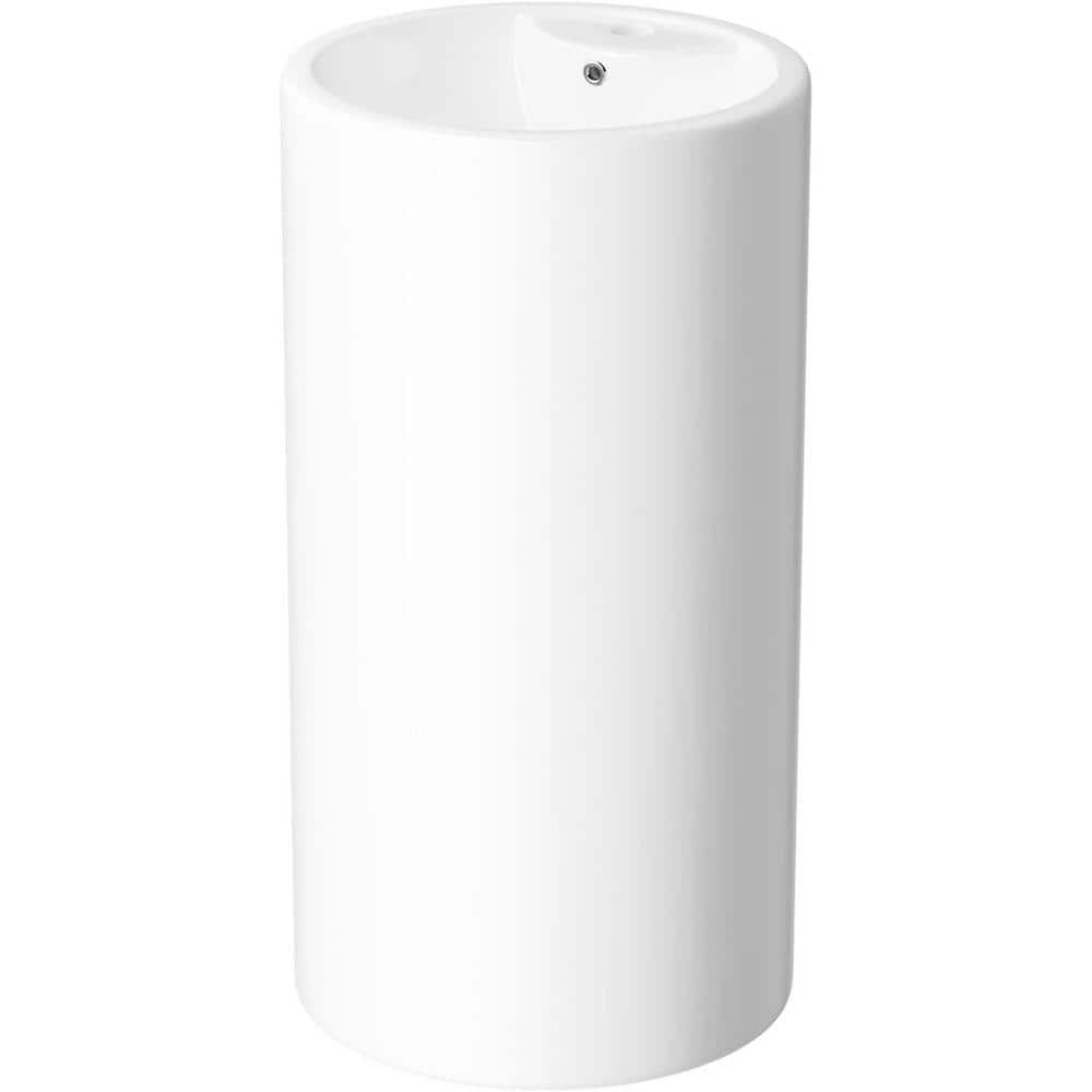 NTQ 22 in. W x 18 in. D Vitreous China U-shape Vessel Sink with Single ...