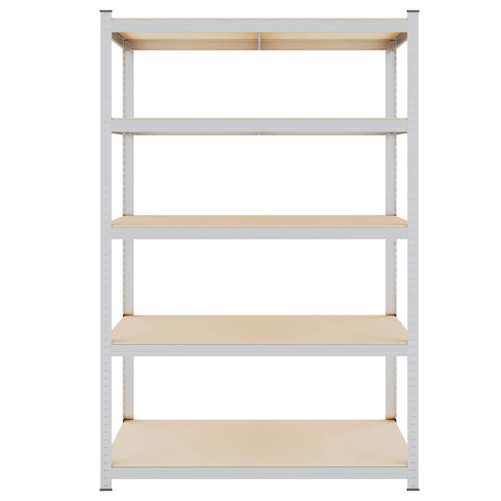 FUNKOL 47 in. W x 24 in. D x 71 in. H Freestanding Adjustable Shelf ...