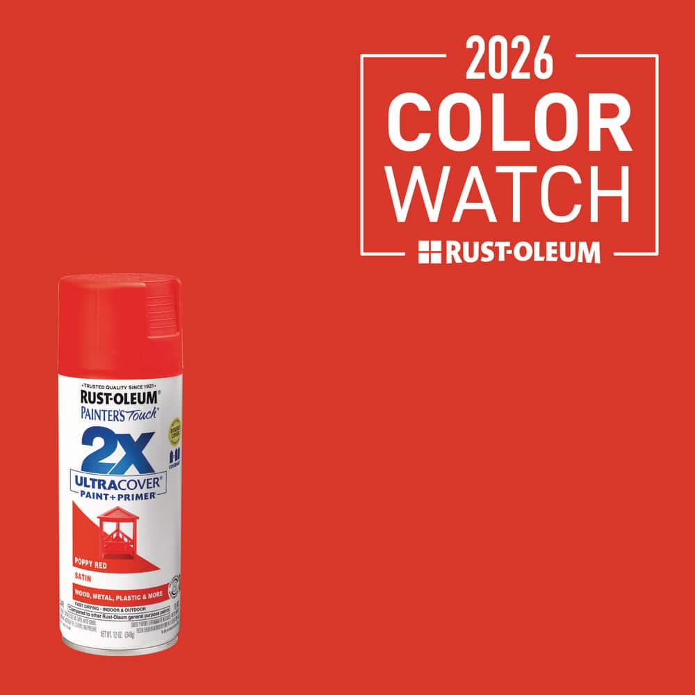 Rust-Oleum Painter's Touch 2X 12 oz. Satin Poppy Red General Purpose ...
