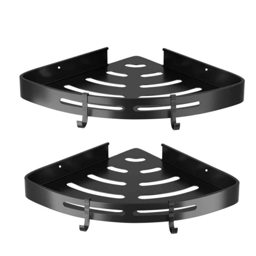 Movisa 2 Pcs Corner Shower Caddy Shelf Adhesive Bathroom Tray Storage Movisa 2 Pcs Corner Shower Caddy Shelf Adhesive Bathroom Tray Storage