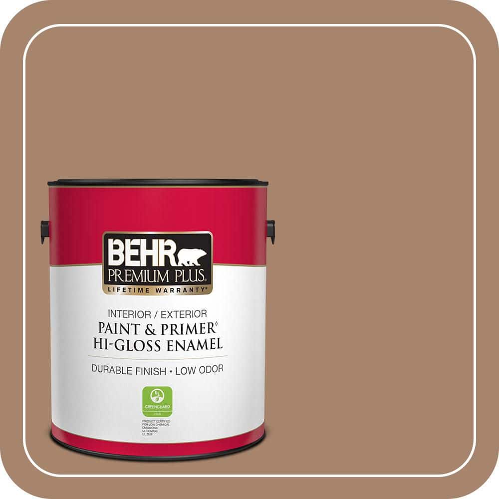 BEHR PREMIUM PLUS 1 gal. #ECC-59-1 Antique Chest Hi-Gloss Enamel ...