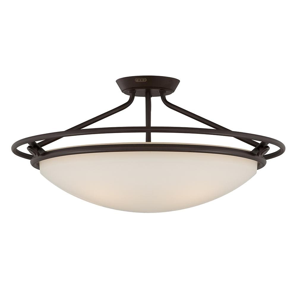 Quoizel Ashland 25 in. 4-Light Western Bronze Semi-Flush Mount ...