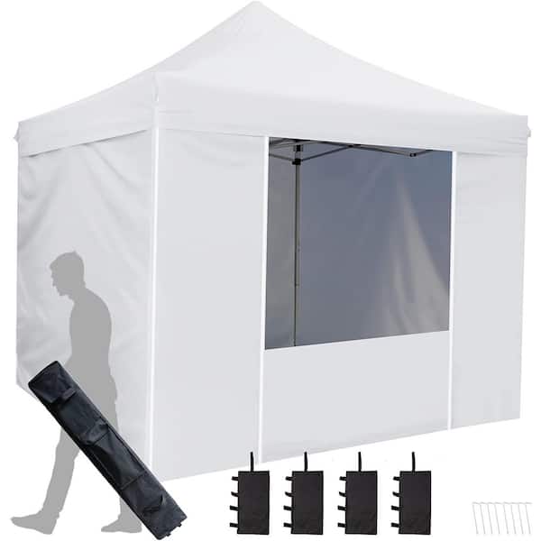 10 ft. x 10 ft. White Pop Up Sidewall Canopy Tent - 5 pieces of ...
