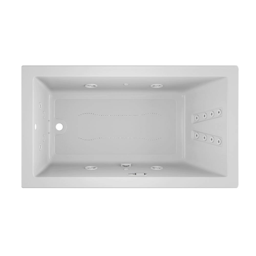 JACUZZI SOLNA SALON SPA 66 in. x 36 in. Rectangular Combination Bathtub ...