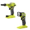 RYOBI ONE+ 18V Cordless High Volume Inflator with Cordless LED Light ...