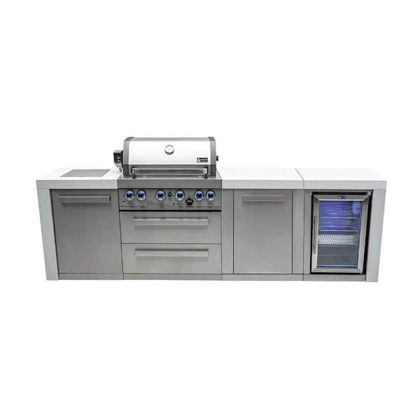 MONT ALPI Deluxe Series 4 Burner Modular Outdoor Kitchen Propane ...