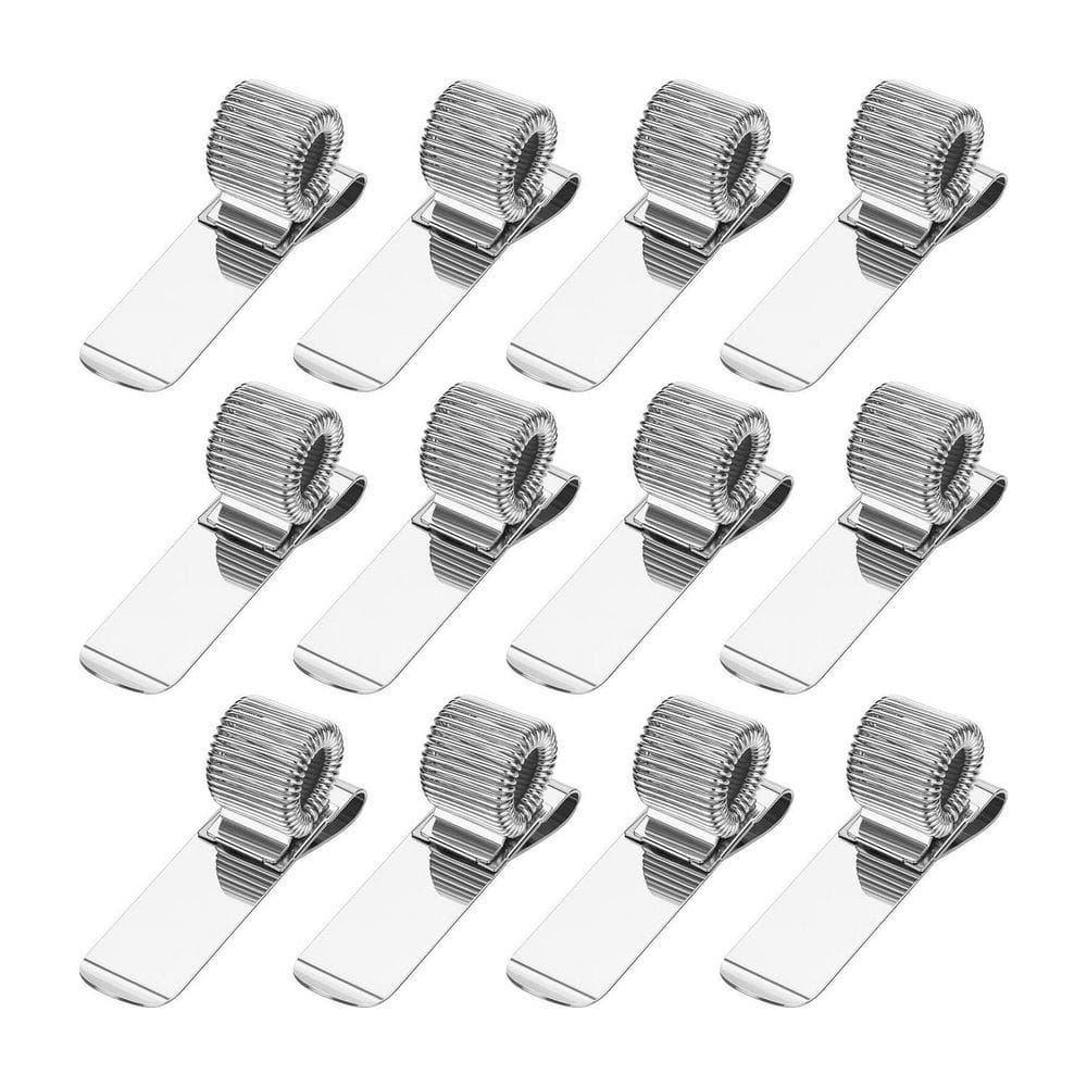 Afoxsos 12 Pack Metal Pen Holder Clips Adjustable Spring Loop Silver ...