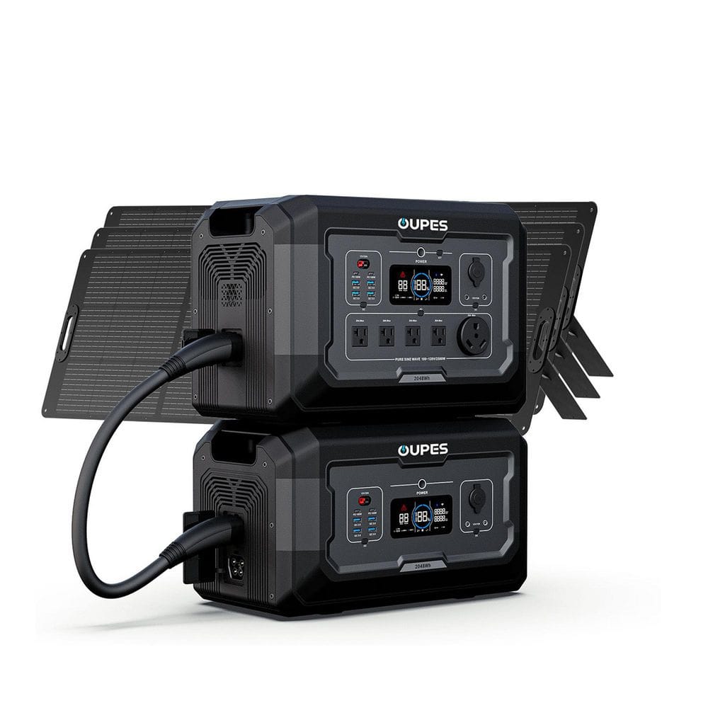 OUPES 2500W Output/5400W Peak Portable Power Station Mega 2-Plus Solar ...