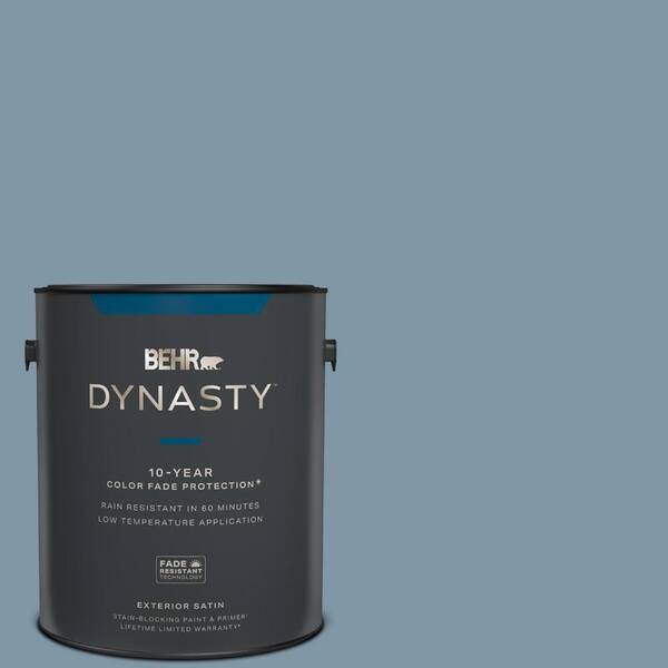 BEHR DYNASTY 1 gal. #560F-5 Bleached Denim Satin Enamel Exterior Stain ...