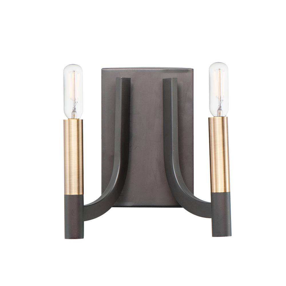 Maxim Lighting Lyndon 8.75 in. 2 Light Wall Sconce Vanity Light ...