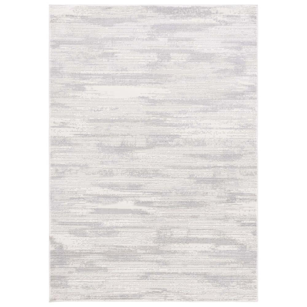 SAFAVIEH Hanna Gray/Ivory 4 ft. x 6 ft. Modern Abstract Area Rug ...