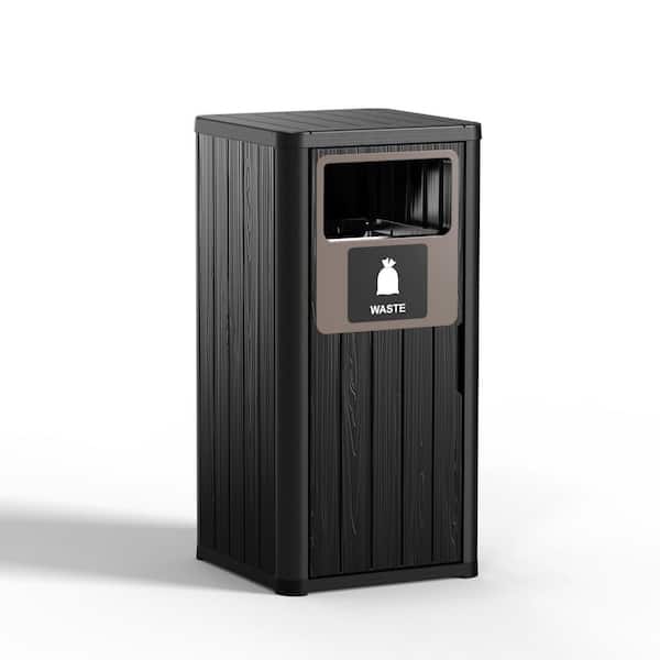 Ama pear Black-22 Gal. Waterproof Resin Deck Box, All-Weather Outdoor ...