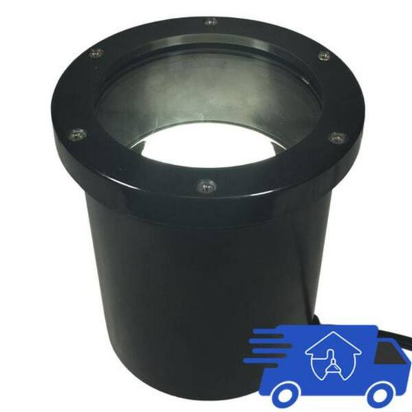 AQLIGHTING Black Hardwired Weather Resistant Well light with LED Light ...