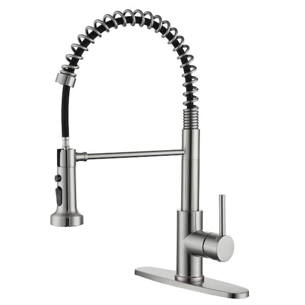 Boyel Living 3-Spray Patterns Single Handle Pull Down Sprayer Kitchen ...