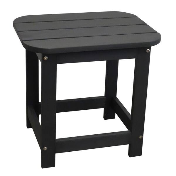 Sudzendf Black Patio HDPE Plastic Indoor Outdoor Side Table, Coffee ...