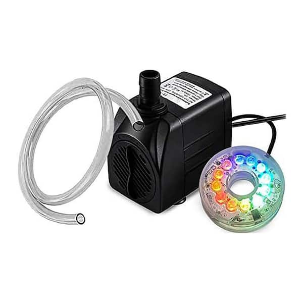 Oyezvary 10Watt 160GPH Submersible Fountain Pump with LED Light and ...