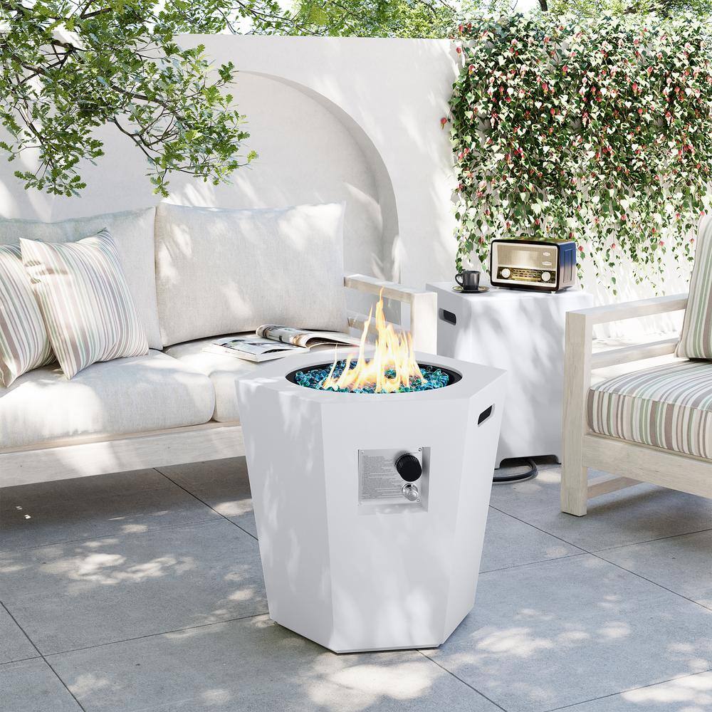 Have a question about UPHA 24 in. 40,000 BTU Porcelain White Hexagon ...