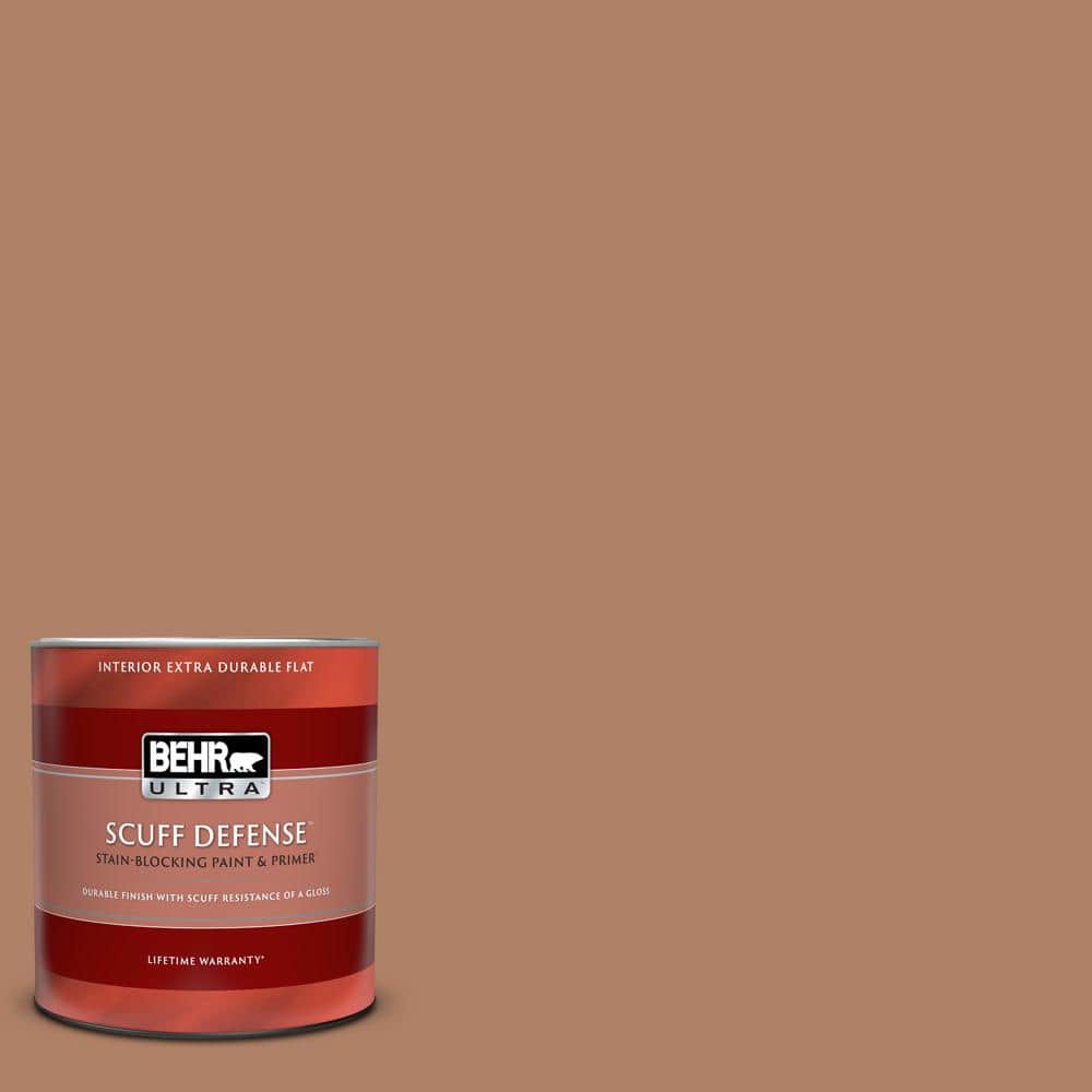BEHR ULTRA 1 qt. #S210-5 Cider Spice Extra Durable Flat Interior Paint ...