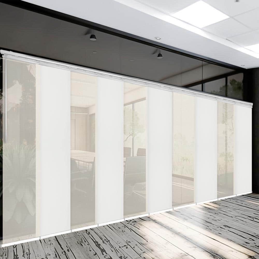 EMOH Haze 120 in. - 218 in. W x 94 in. L Adjustable 10-Panel Satin ...