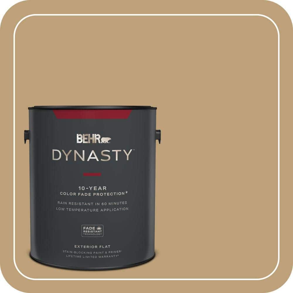 BEHR DYNASTY 1 gal. #PMD-50 Winter Wheat Flat Exterior Stain-Blocking ...
