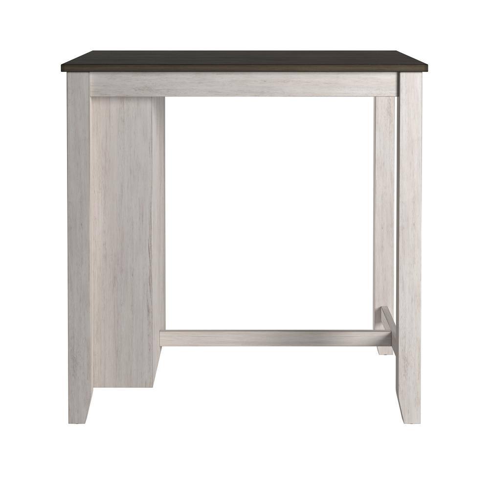 HomeSullivan White Wood Counter Height Dining Table with Charging ...