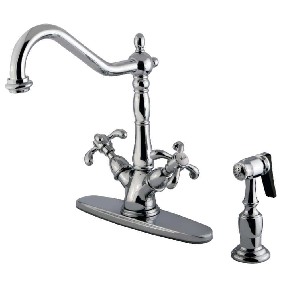 Kingston Brass French Country 2-Handle Standard Kitchen Faucet with ...