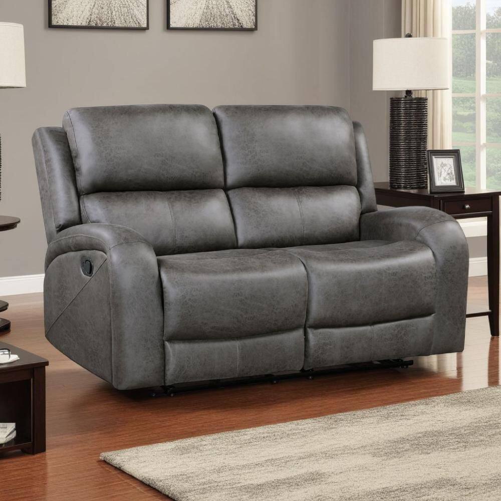 Benjara Patsy Gray Microfiber Standard Recliner BM336116 - The Home Depot