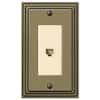 AMERELLE Tiered 1 Gang Phone Metal Wall Plate - Rustic Brass 84PHRB ...